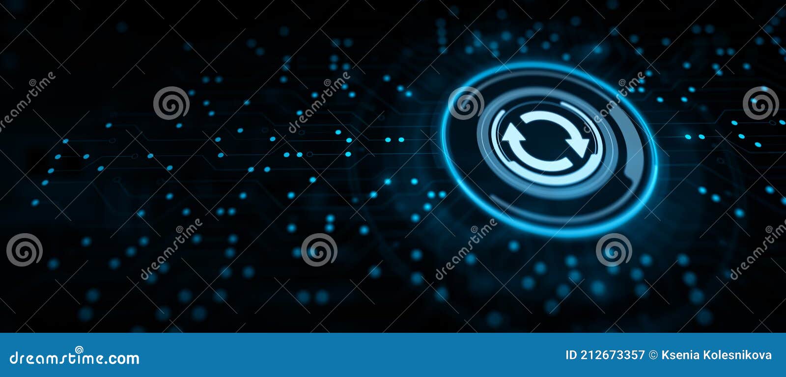 Update Upgrade System Application Version Sing on Virtual Screen. Stock ...