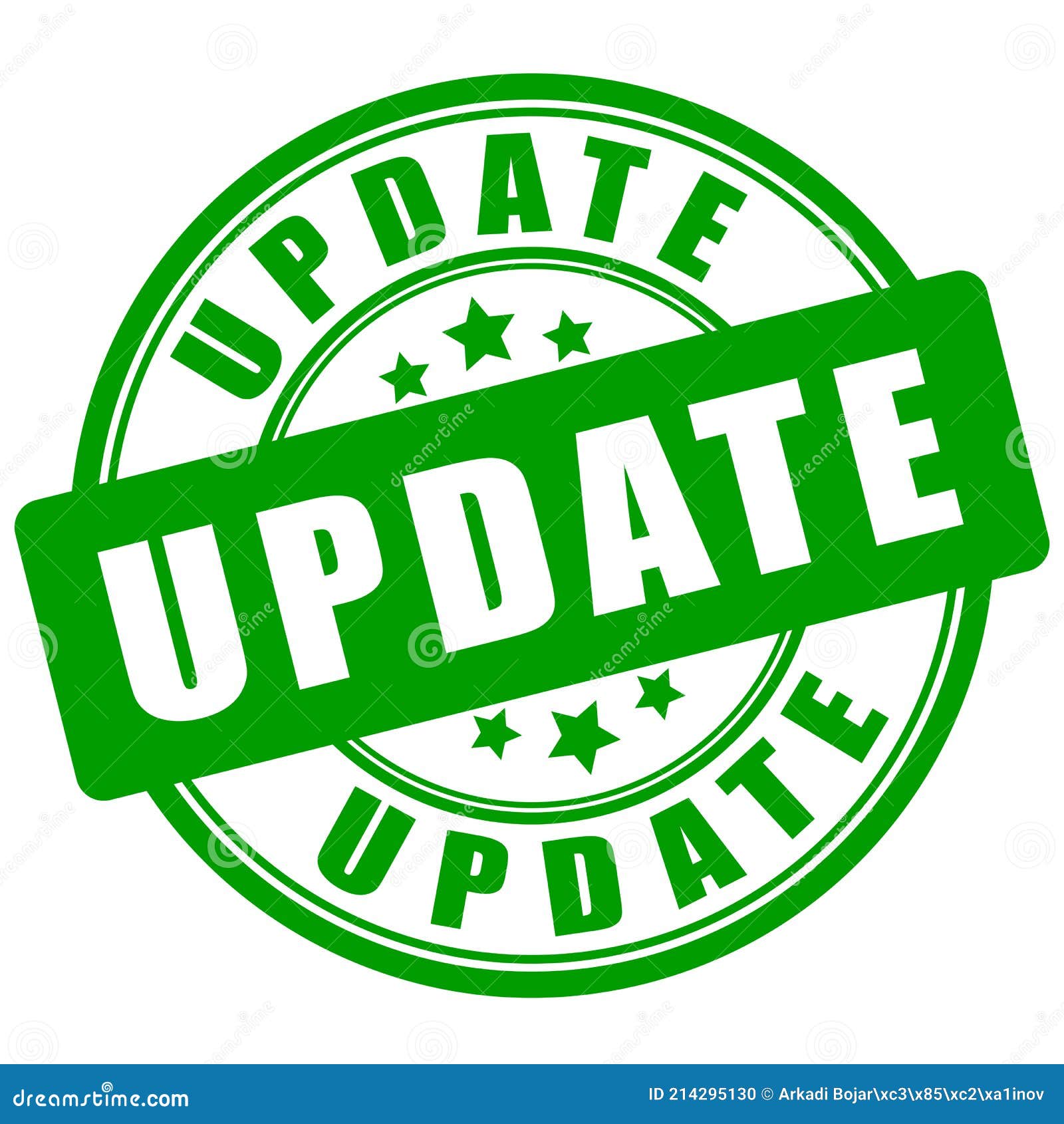 Update vector sign stock vector. Illustration of label - 214295130
