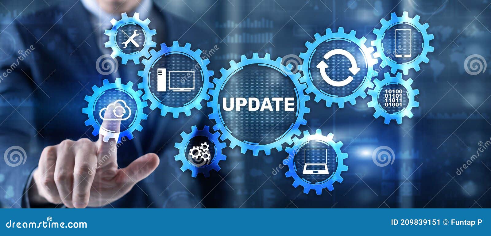 Update on Virtual Blue Screen. Internet and Technology Concept 2021 ...