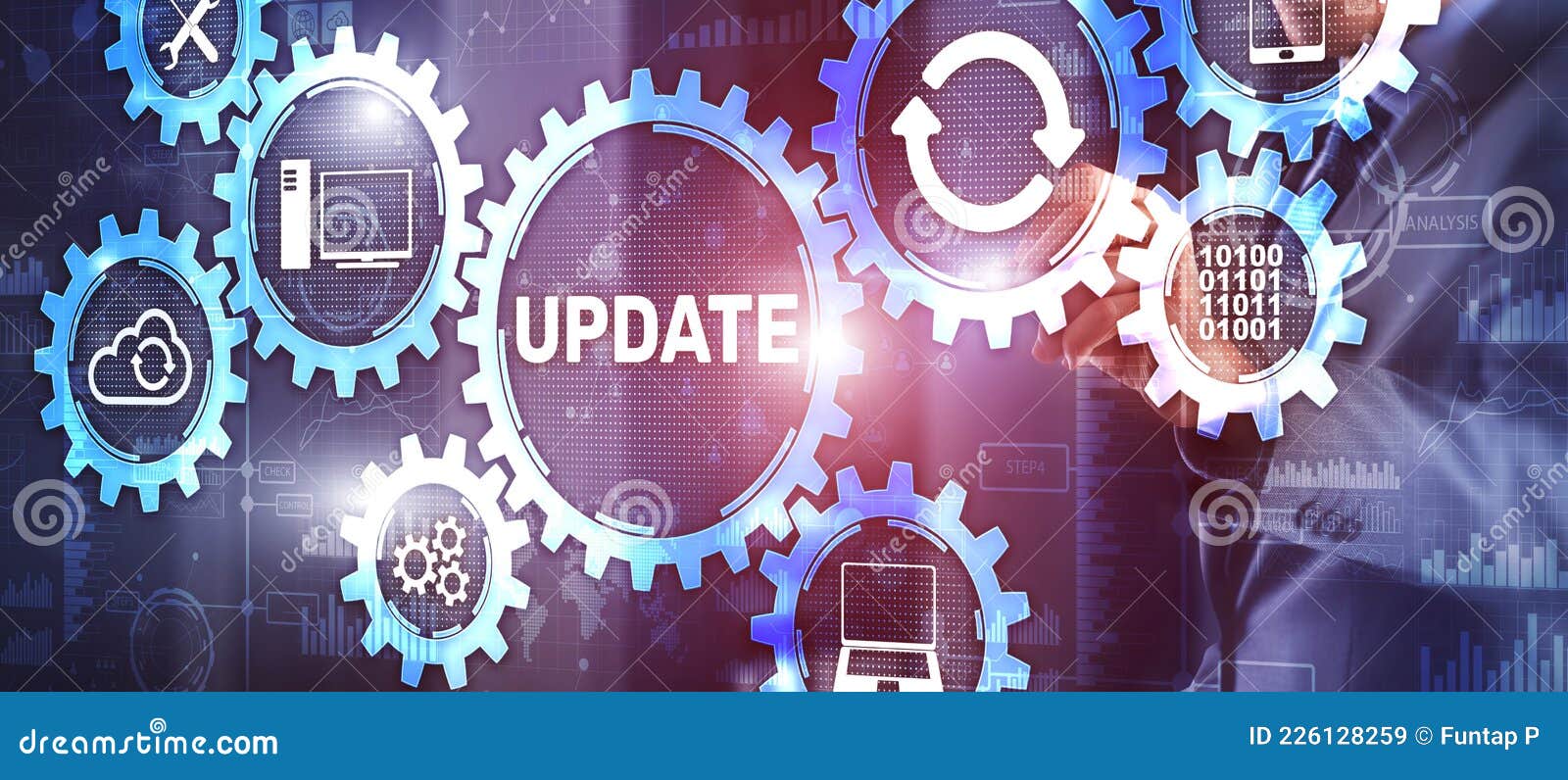 Update on Virtual Blue Screen. Internet and Technology Concept 2021 ...