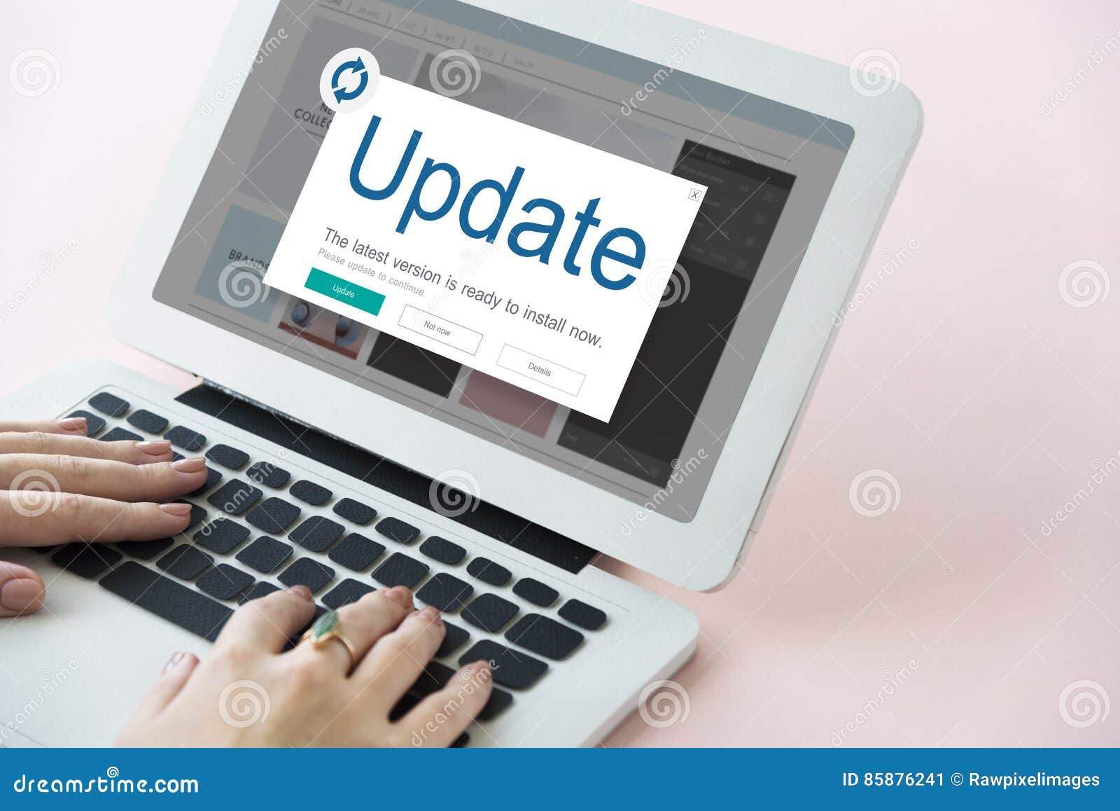 Update Window Popup Alert Concept Stock Image - Image of graph, program ...
