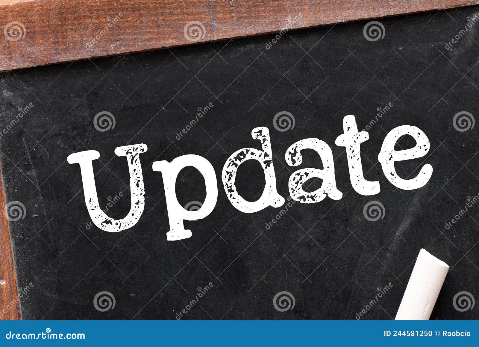 UPDATE the Word on the Chalk Board Stock Photo - Image of chalk, update ...