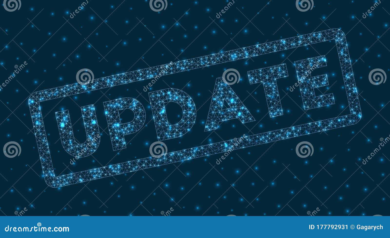 Update Word in Digital Style. Stock Vector - Illustration of modern ...