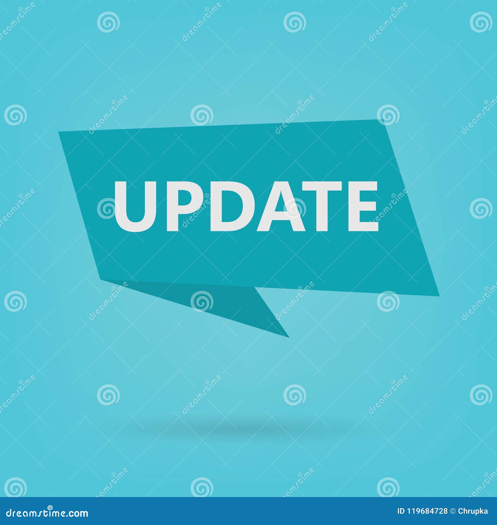 Update word on sticker stock vector. Illustration of quote - 119684728