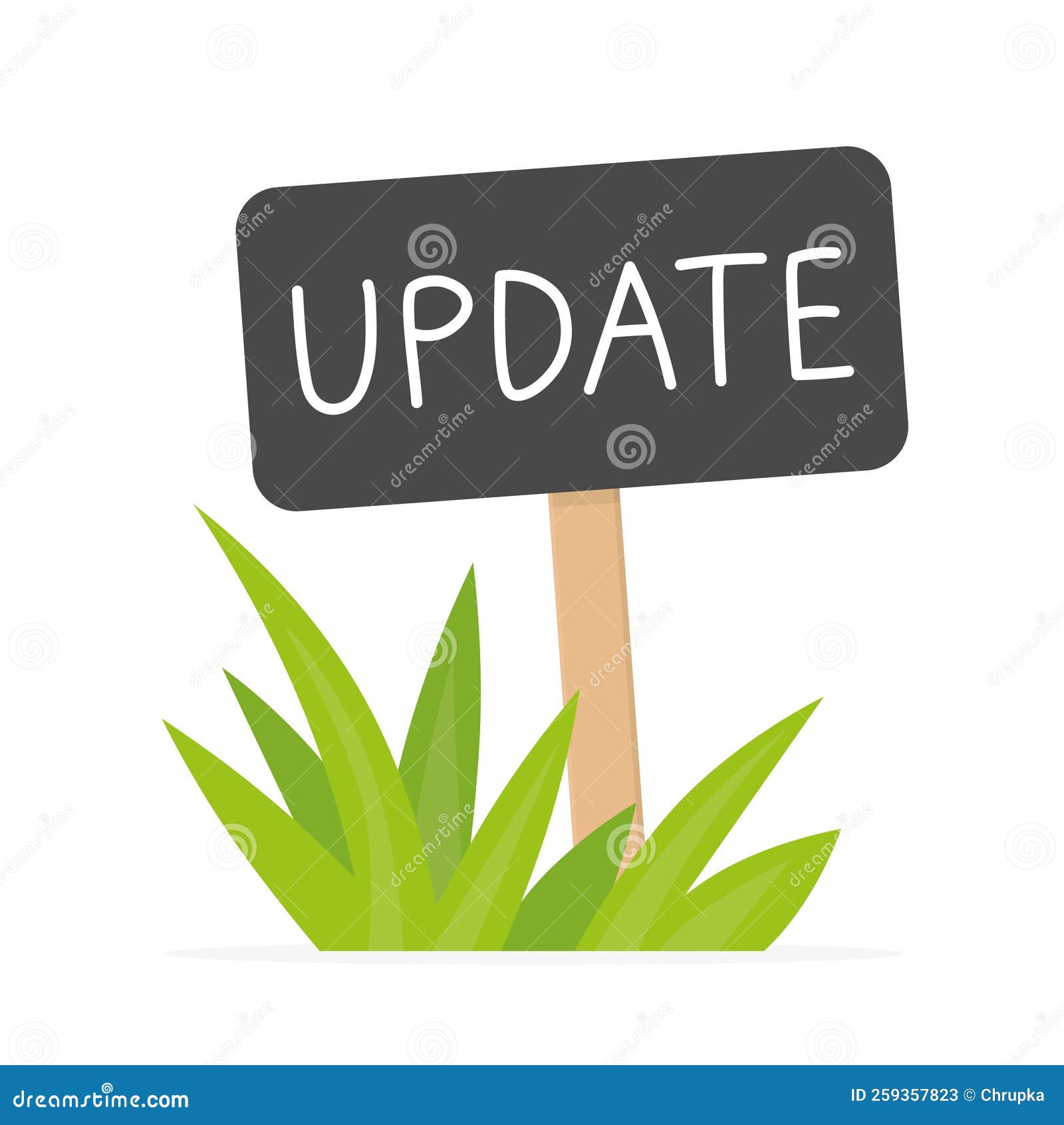 Update Word Written on Sign Board Stock Vector - Illustration of nature ...