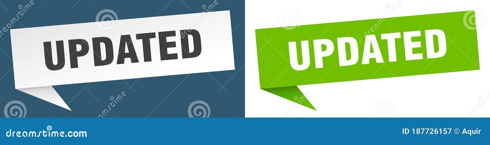 Updated Banner Template. Updated Ribbon Label. Vector Illustration ...