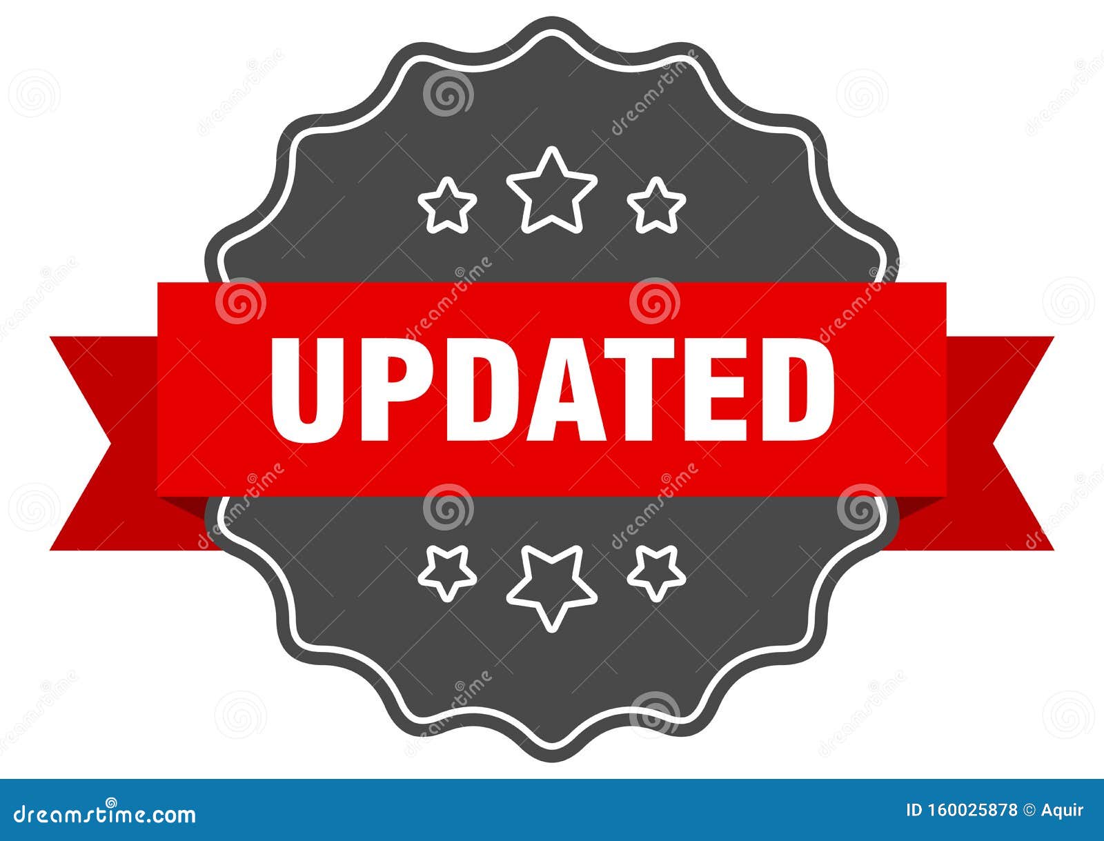 Updated label stock vector. Illustration of sign, vintage - 160025878