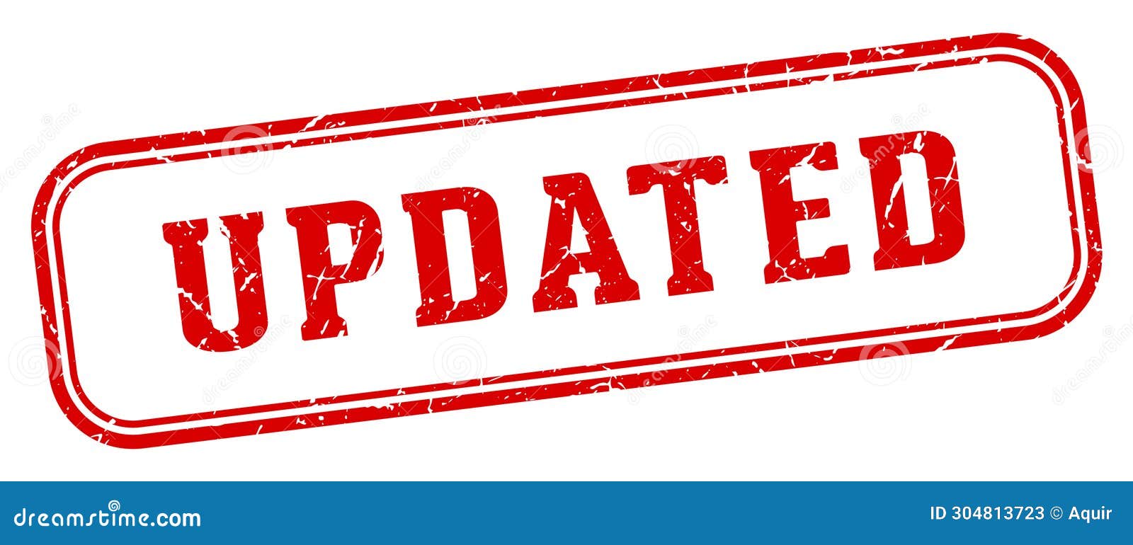 Updated Rectangular Sign. Updated Stamp Cartoon Vector | CartoonDealer ...