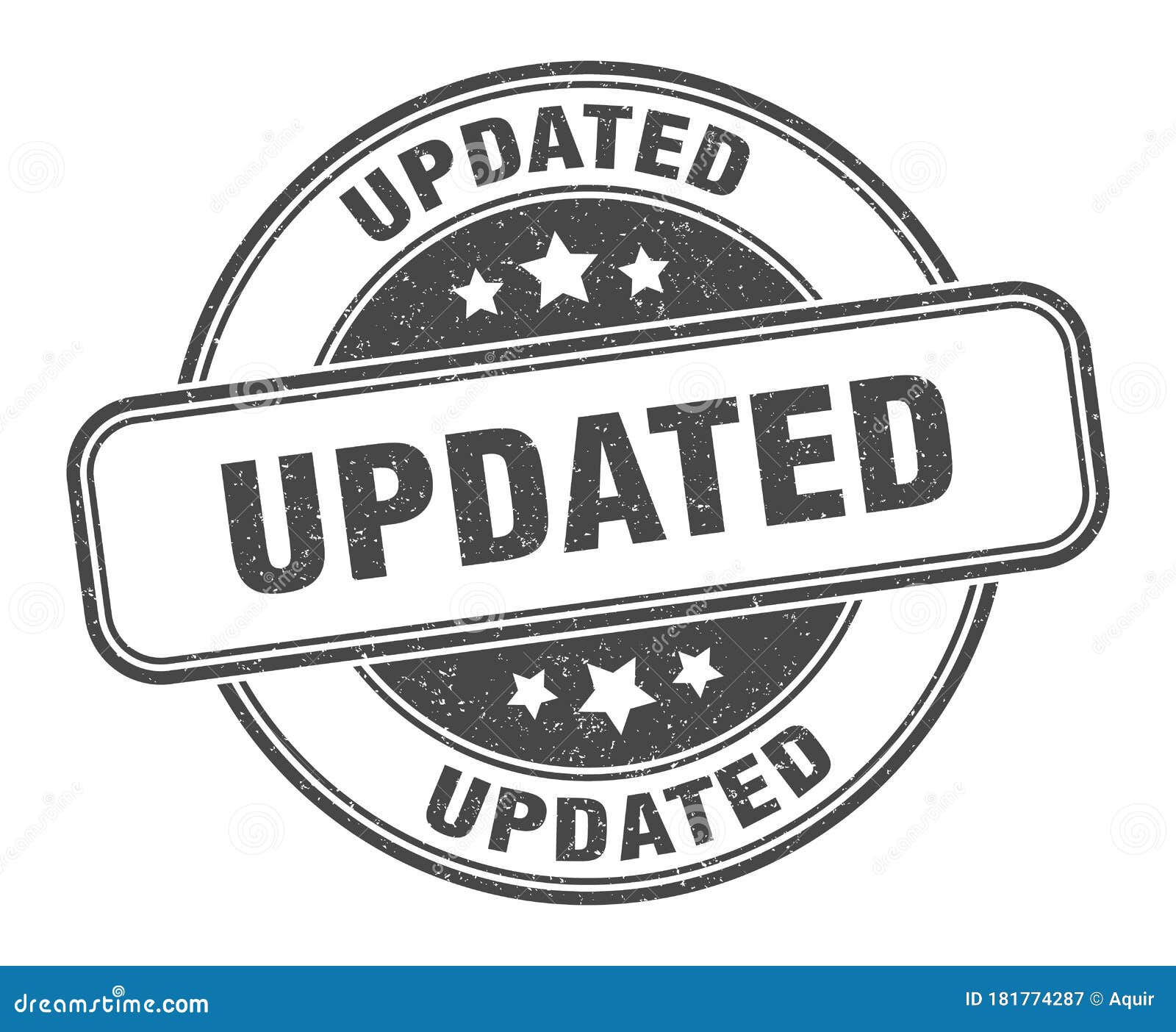 Updated Stamp. Updated Round Grunge Sign Stock Vector - Illustration of ...