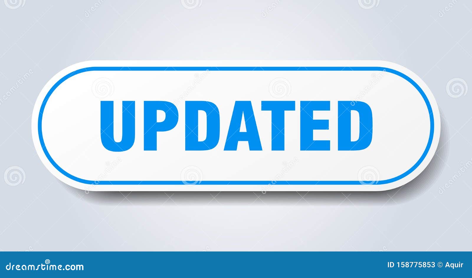 Updated Sticker. Updated Sign On Transparent Background Cartoon Vector ...