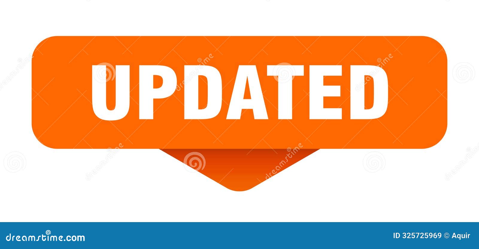 Updated Sticker. Updated Sign On Transparent Background Cartoon Vector ...