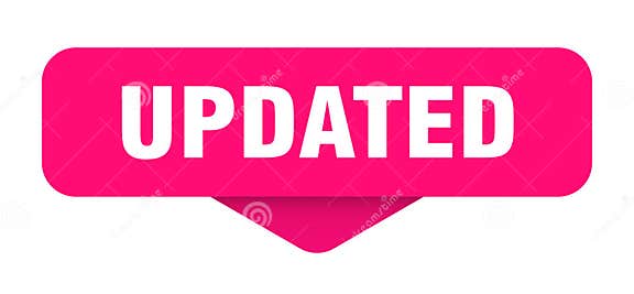 Updated Sticker. Updated Sign on Transparent Background Stock Vector ...