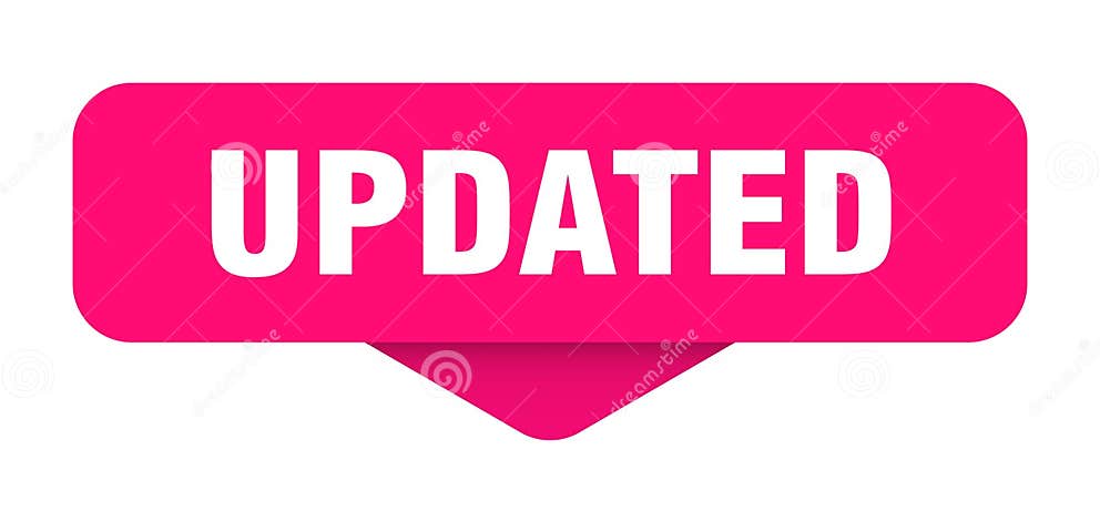 Updated Sticker. Updated Sign on Transparent Background Stock Vector ...