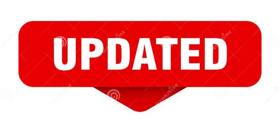 Updated Sticker. Updated Sign on Transparent Background Stock Vector ...