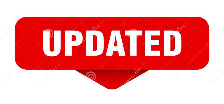 Updated Sticker. Updated Sign on Transparent Background Stock Vector ...