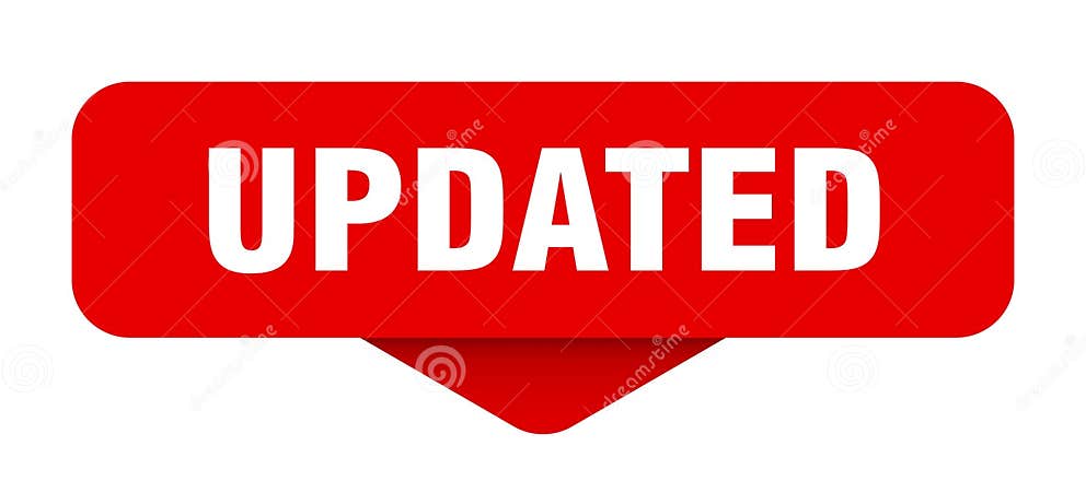 Updated Sticker. Updated Sign on Transparent Background Stock Vector ...