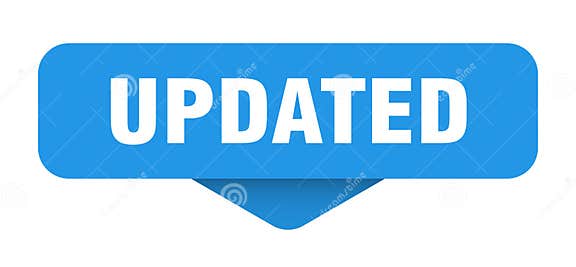 Updated Sticker. Updated Sign on Transparent Background Stock Vector ...
