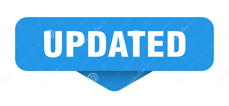 Updated Sticker. Updated Sign on Transparent Background Stock Vector ...