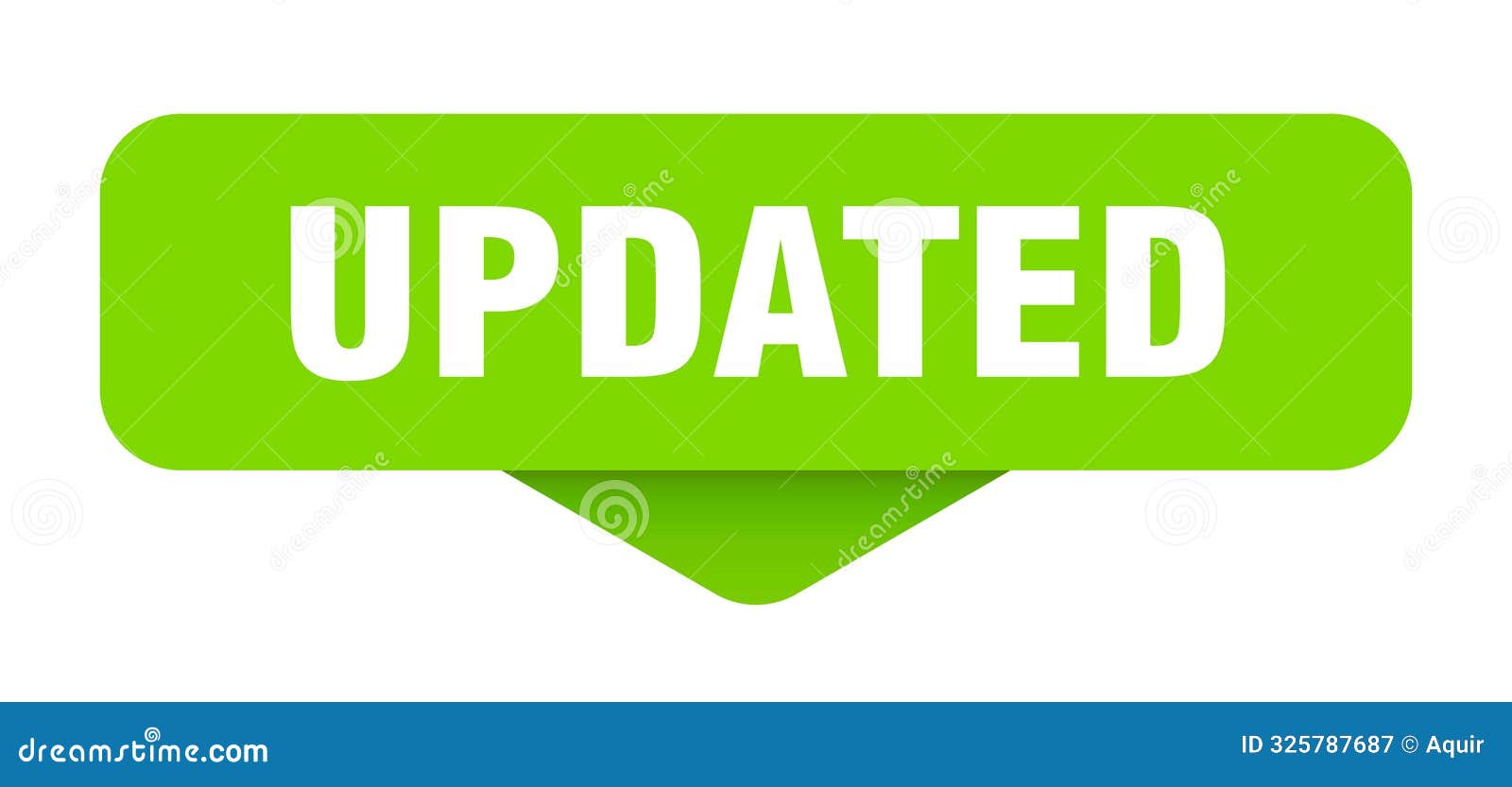 Updated Sticker. Updated Sign On Transparent Background Cartoon Vector ...