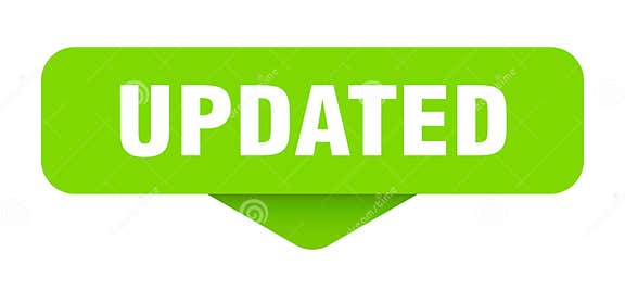 Updated Sticker. Updated Sign on Transparent Background Stock Vector ...