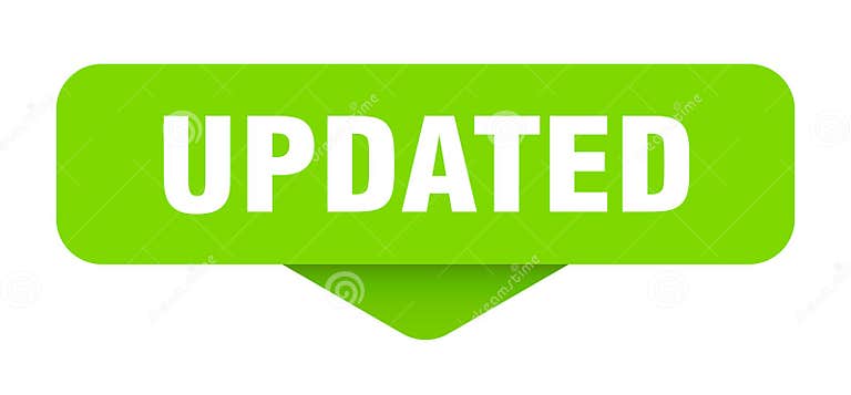 Updated Sticker. Updated Sign on Transparent Background Stock Vector ...