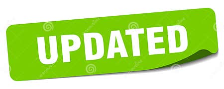 Updated Sticker. Updated Label Stock Vector - Illustration of white ...