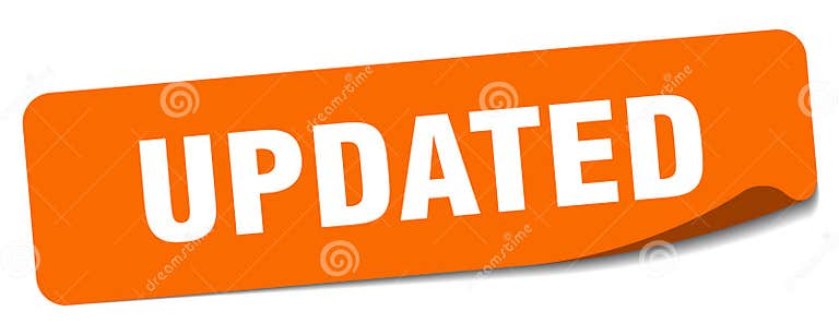 Updated Sticker. Updated Label Stock Vector - Illustration of updated ...