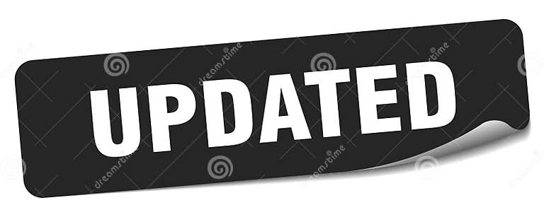 Updated Sticker. Updated Label Stock Vector - Illustration of sign ...