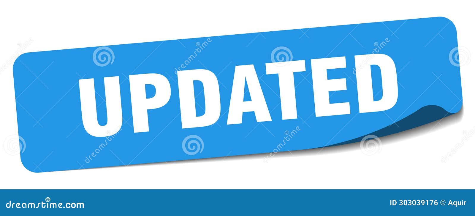 Updated Sticker. Updated Label Stock Vector - Illustration of blue ...