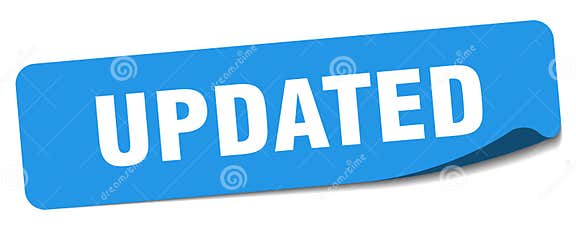 Updated Sticker. Updated Label Stock Vector - Illustration of blue ...