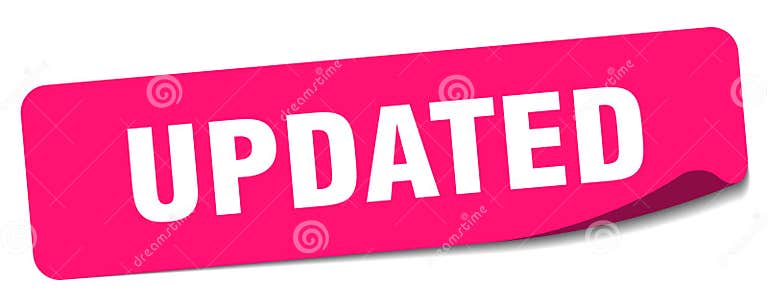 Updated Sticker. Updated Label Stock Vector - Illustration of white ...