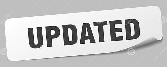 Updated Sticker. Updated Label Stock Vector - Illustration of ...