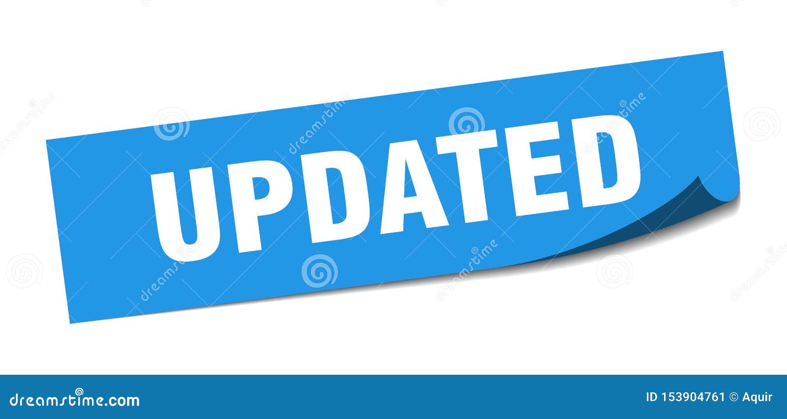 Updated Sticker. Updated Sign On Transparent Background Cartoon Vector ...