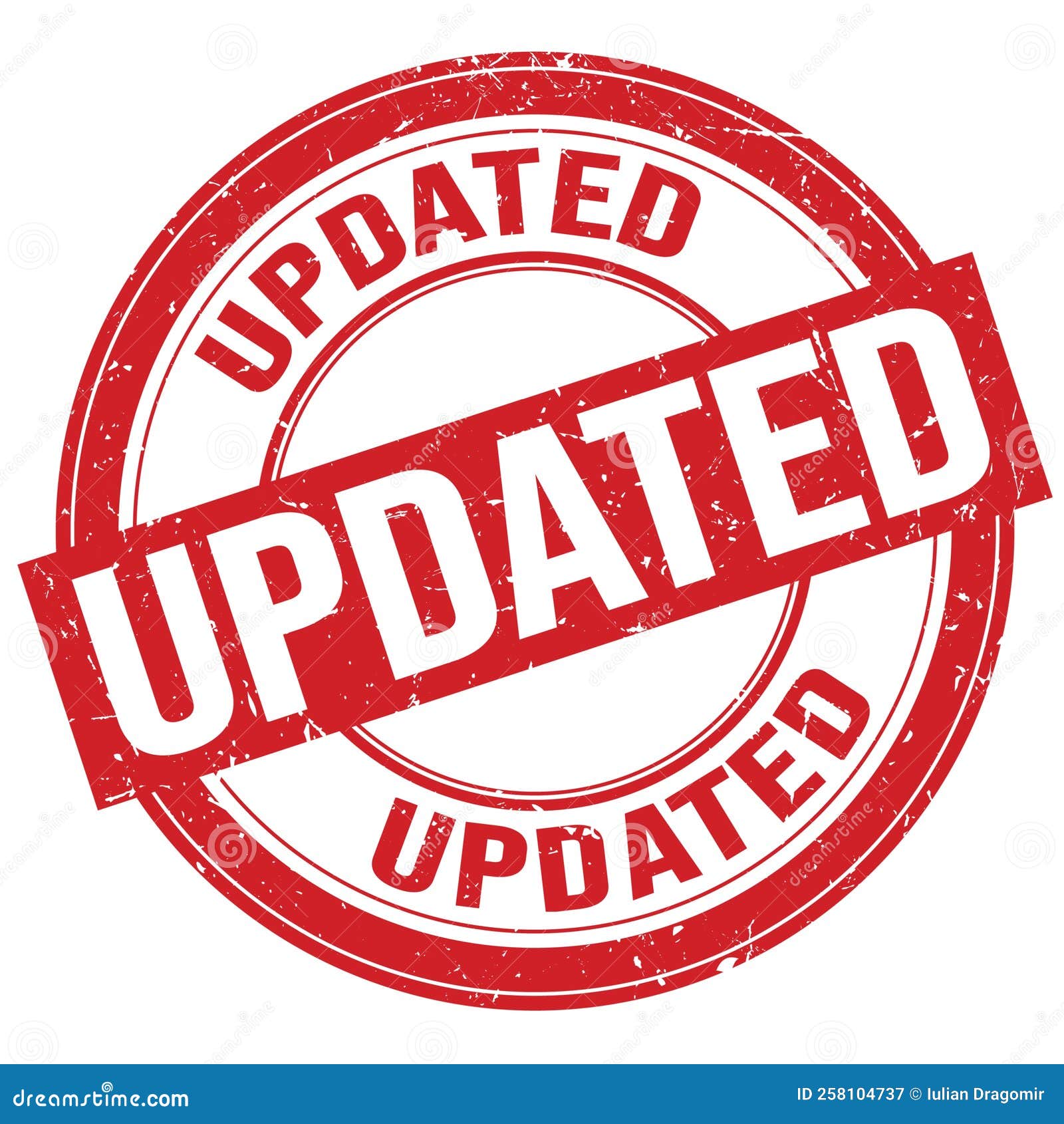 UPDATED Text Written on Red Round Stamp Sign Stock Illustration ...