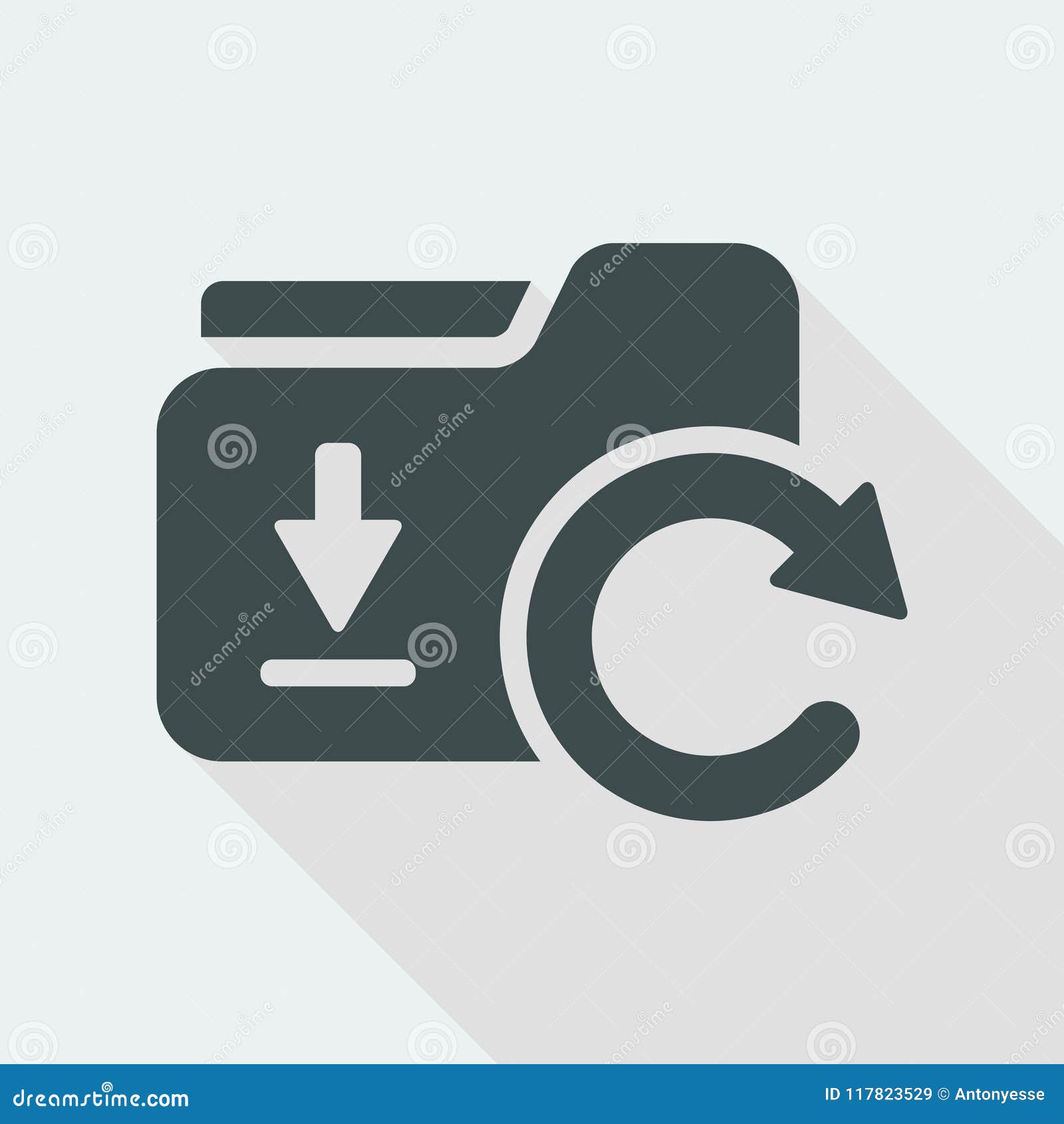 Updates Folder - Flat Minimal Icon Stock Vector - Illustration of ...