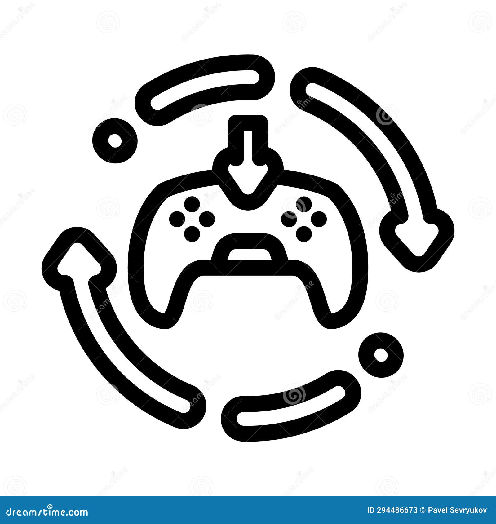 Updates Game Development Line Icon Vector Illustration Stock Vector ...