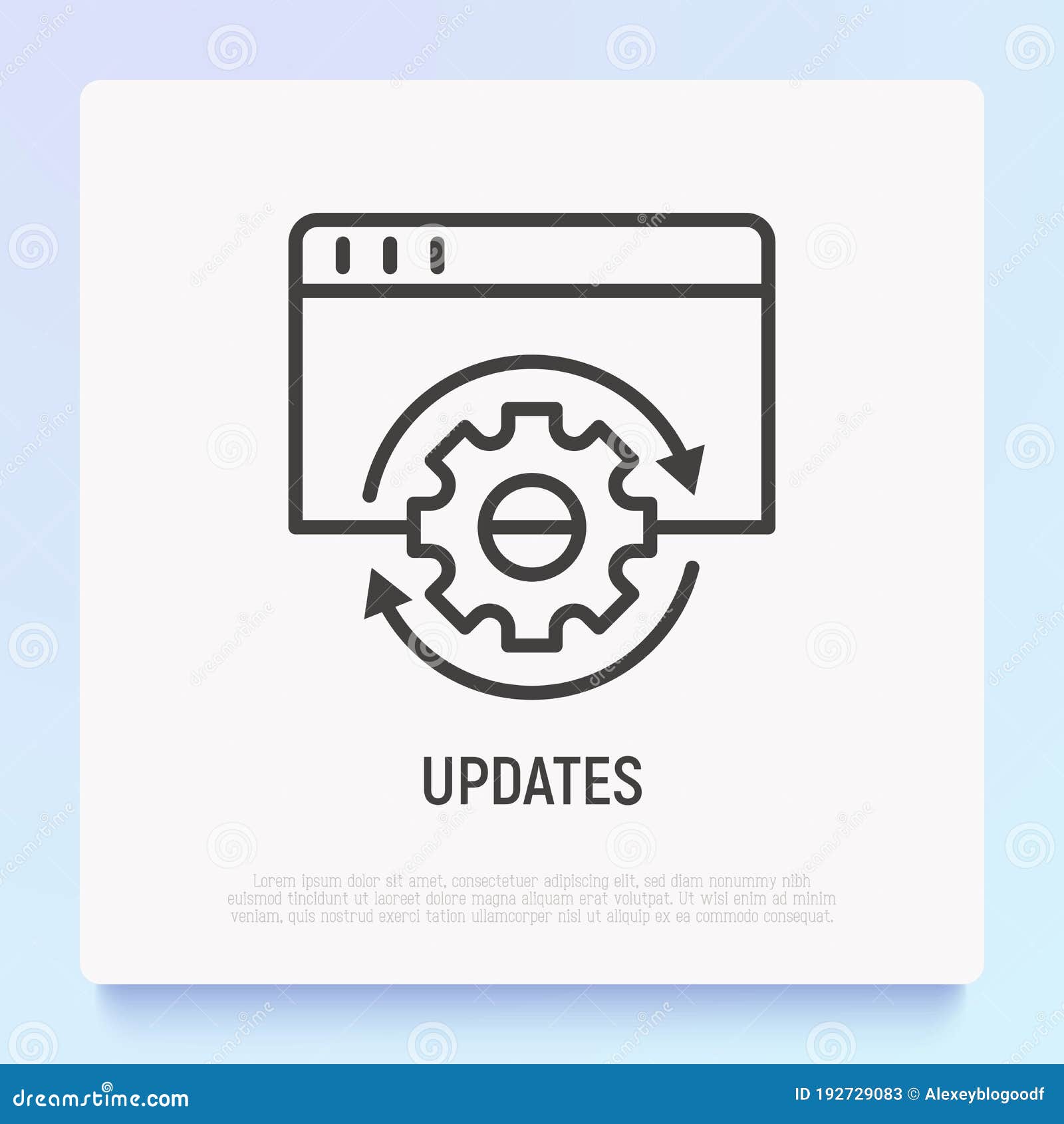 Updates, Reload Thin Line Icon. Modern Vector Illustration Stock Vector ...