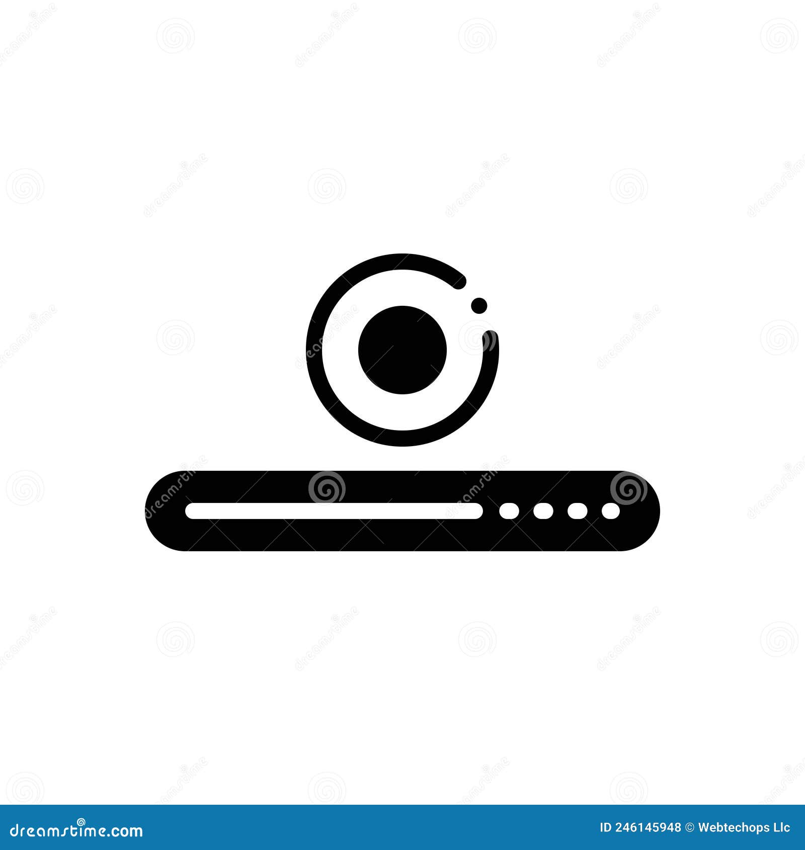 Black Solid Icon for Updating, Modernize and Up To Date Stock Vector ...