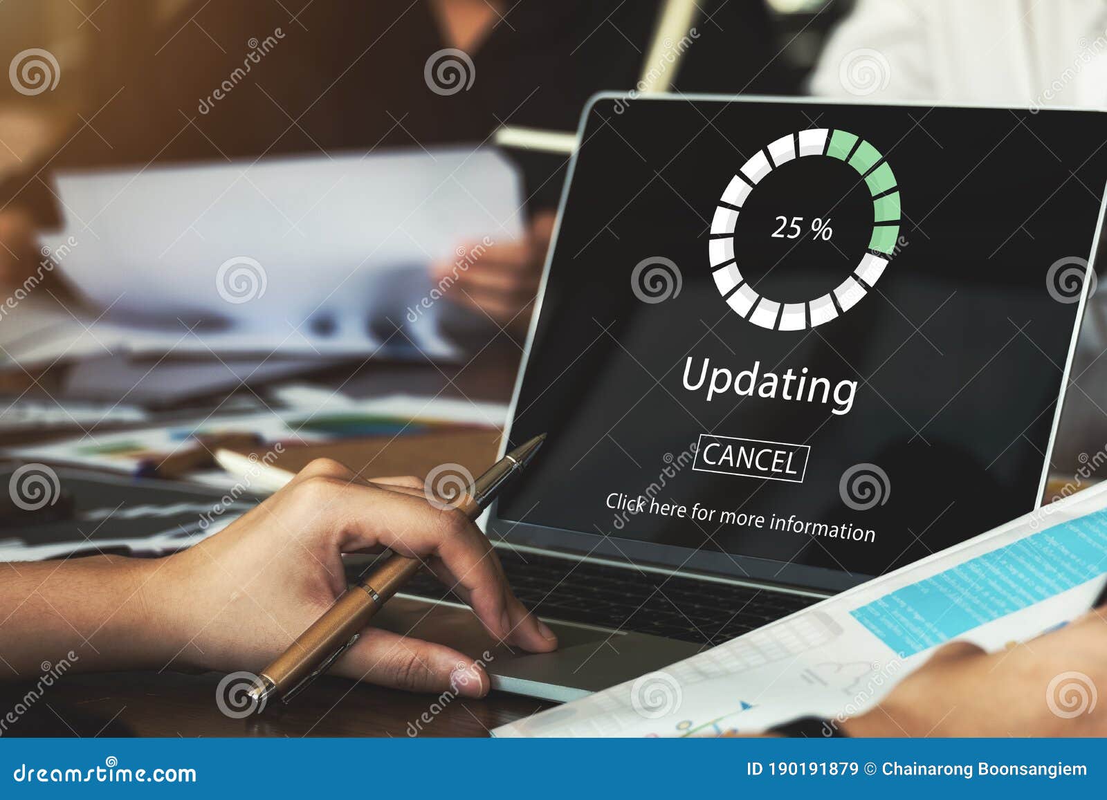Updating Software for a Smart Device Stock Image - Image of analyzing ...