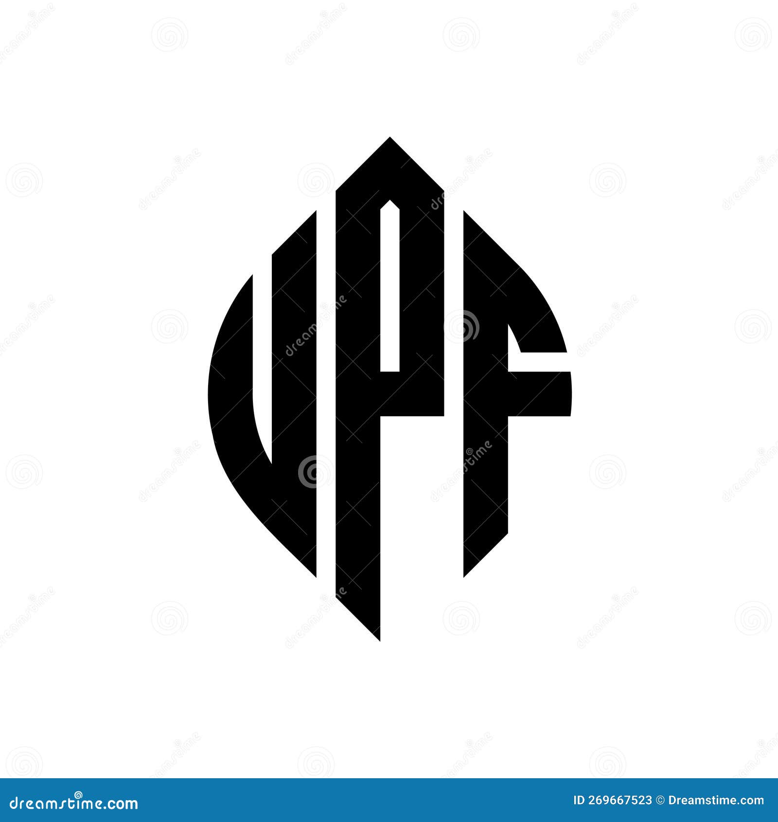 UPF Circle Letter Logo Design with Circle and Ellipse Shape. UPF ...