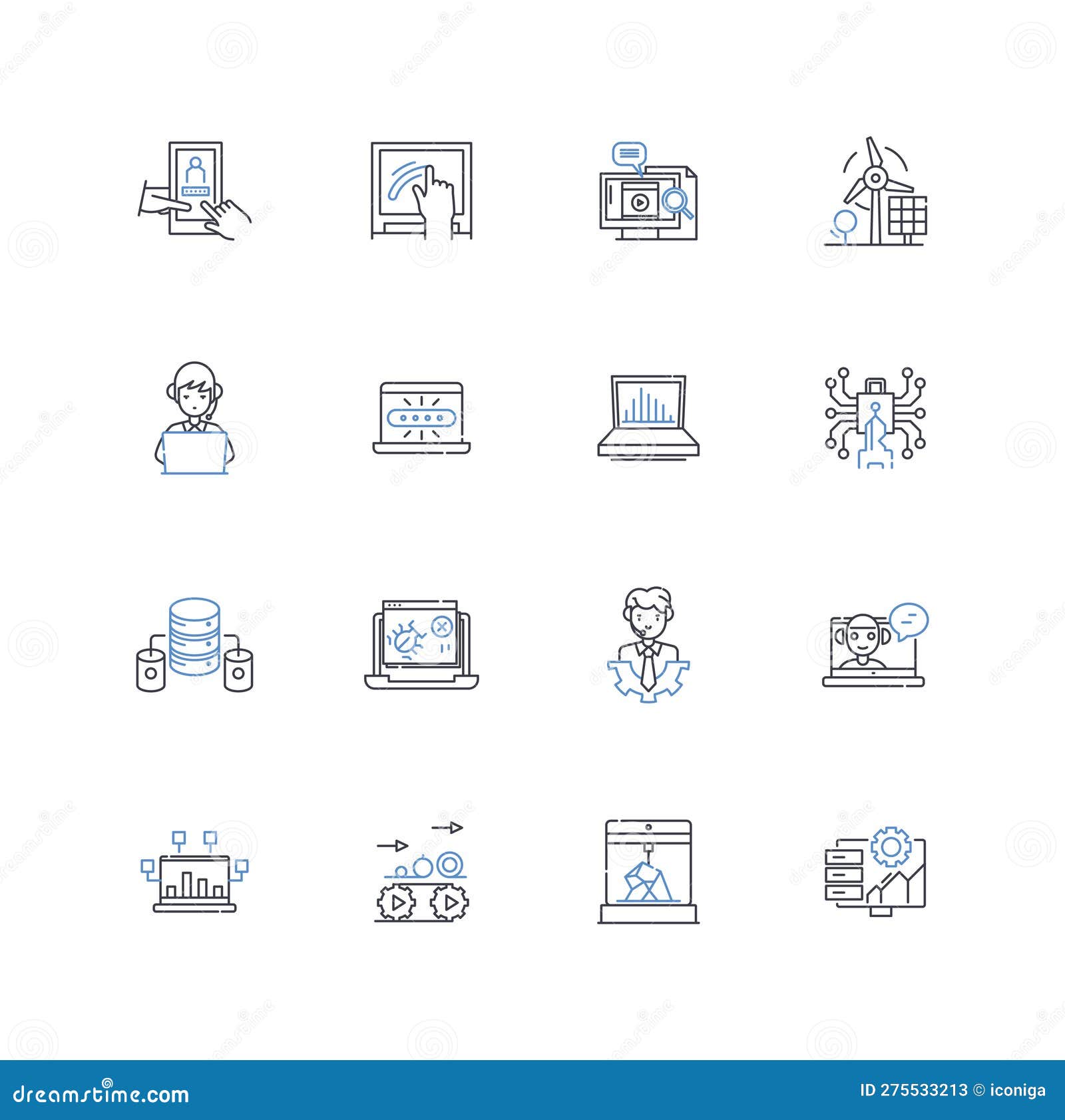 Upgradation Line Icons Collection. Enhancement, Advancement ...
