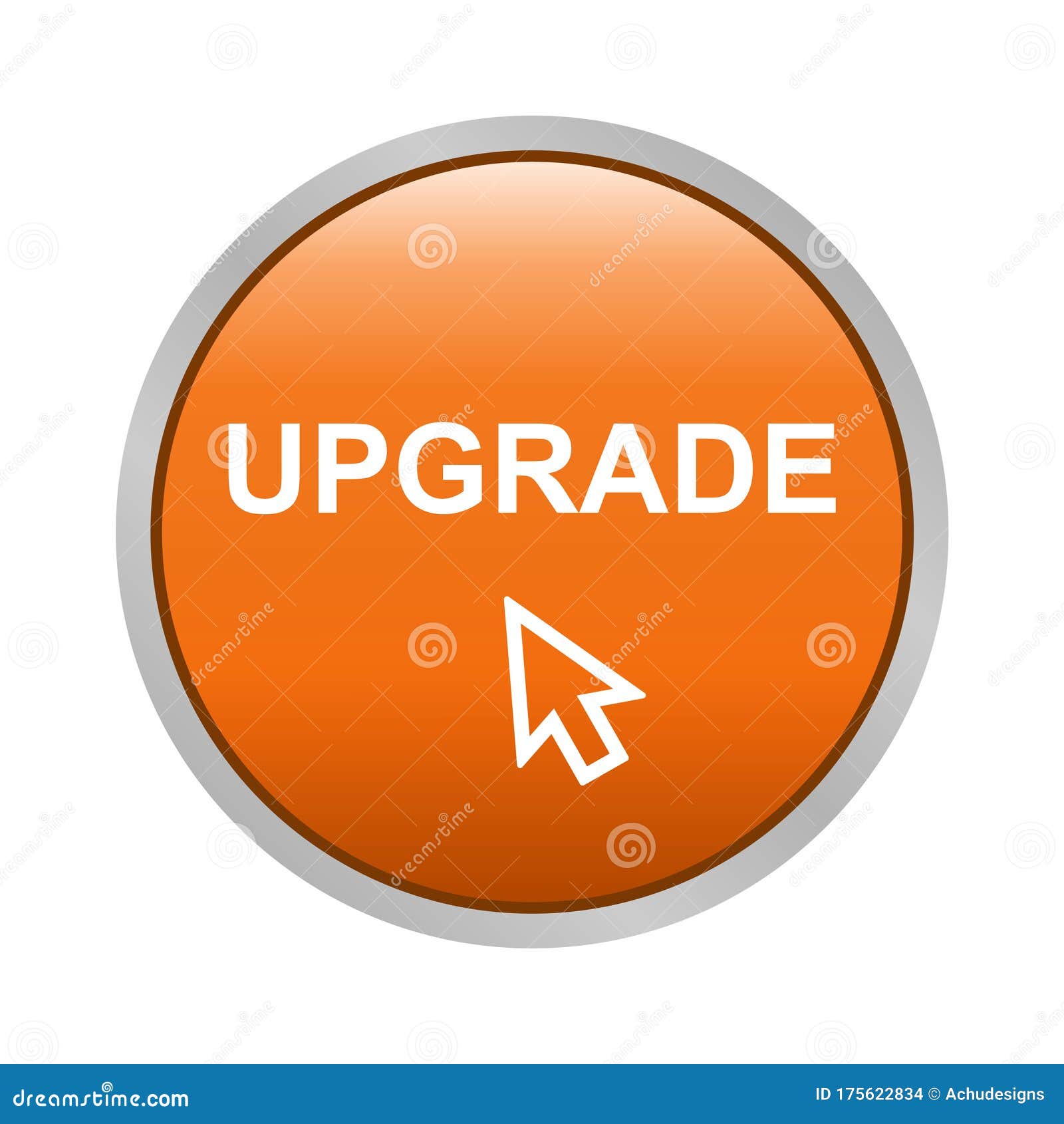 Upgrade button stock vector. Illustration of download - 175622834