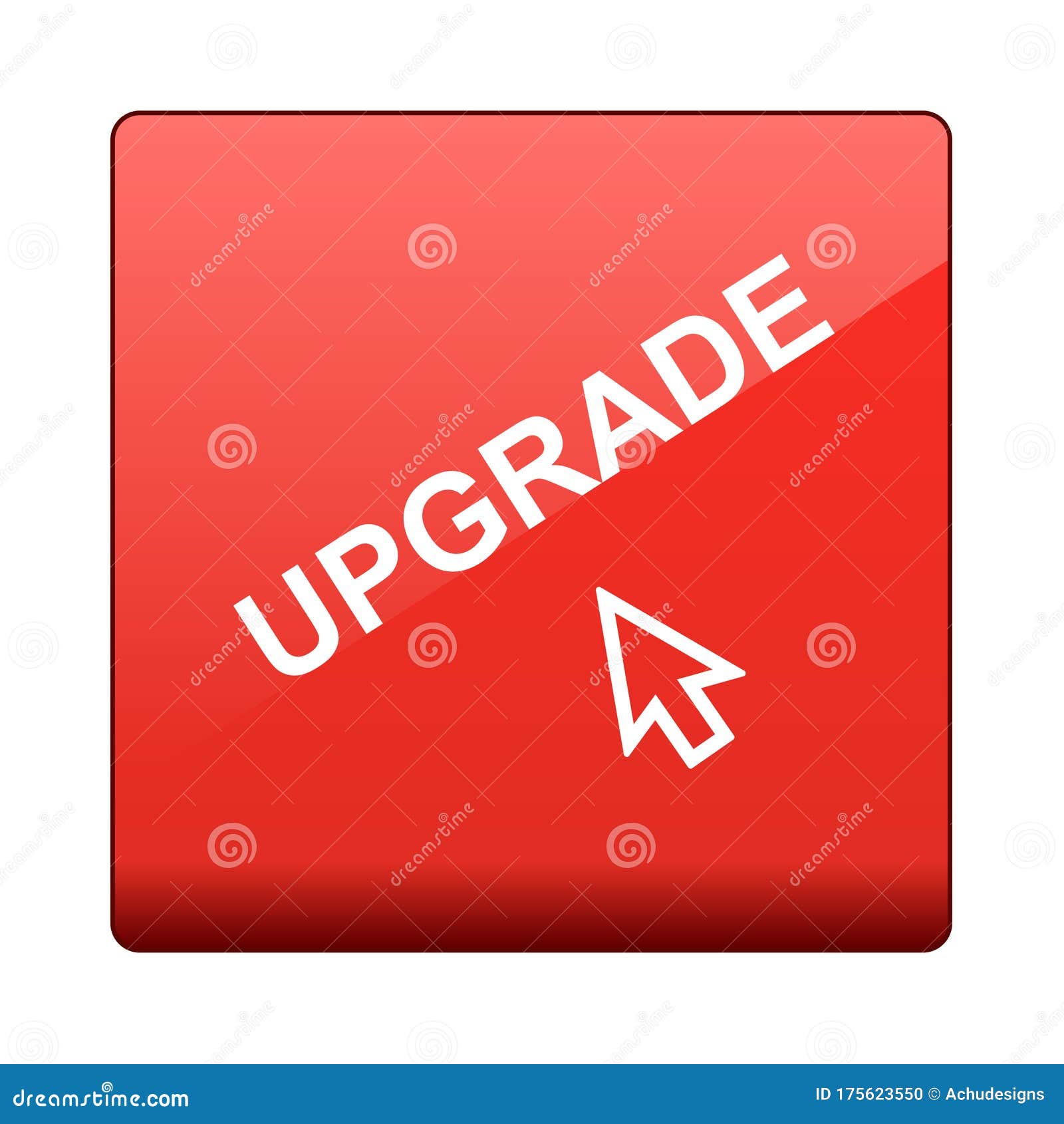 Upgrade button stock vector. Illustration of download - 175623550