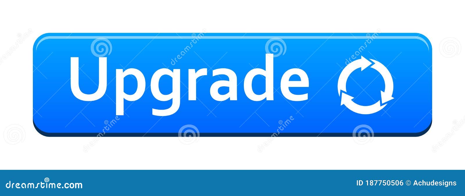 Upgrade button stock vector. Illustration of dimensional - 187750506