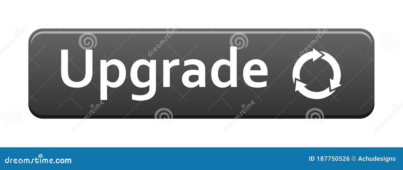 Upgrade button stock vector. Illustration of buttons - 187750526