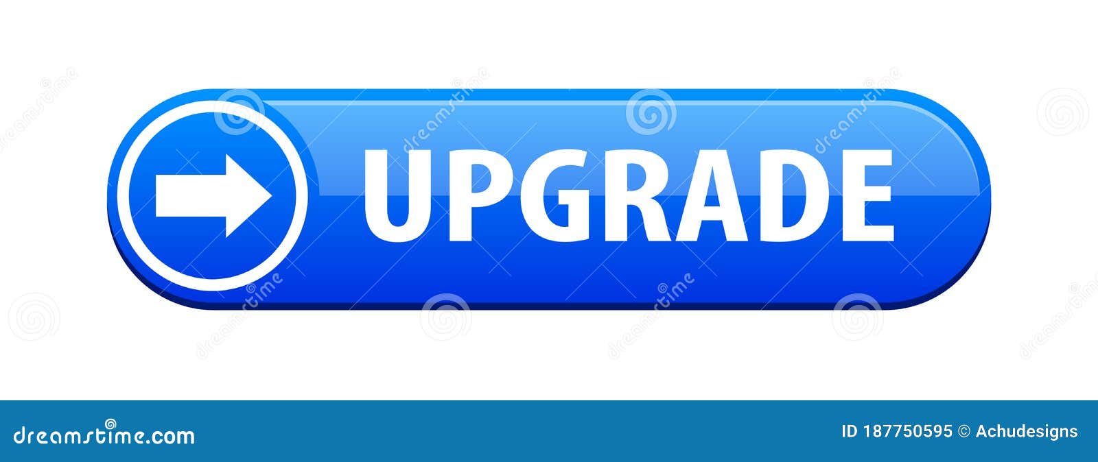 Upgrade button stock vector. Illustration of development - 187750595