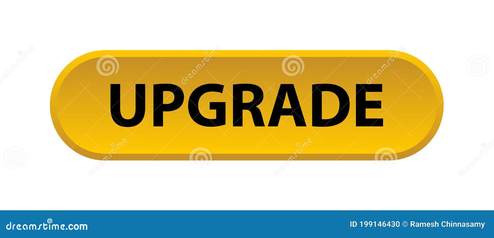 Upgrade button stock vector. Illustration of change - 199146430