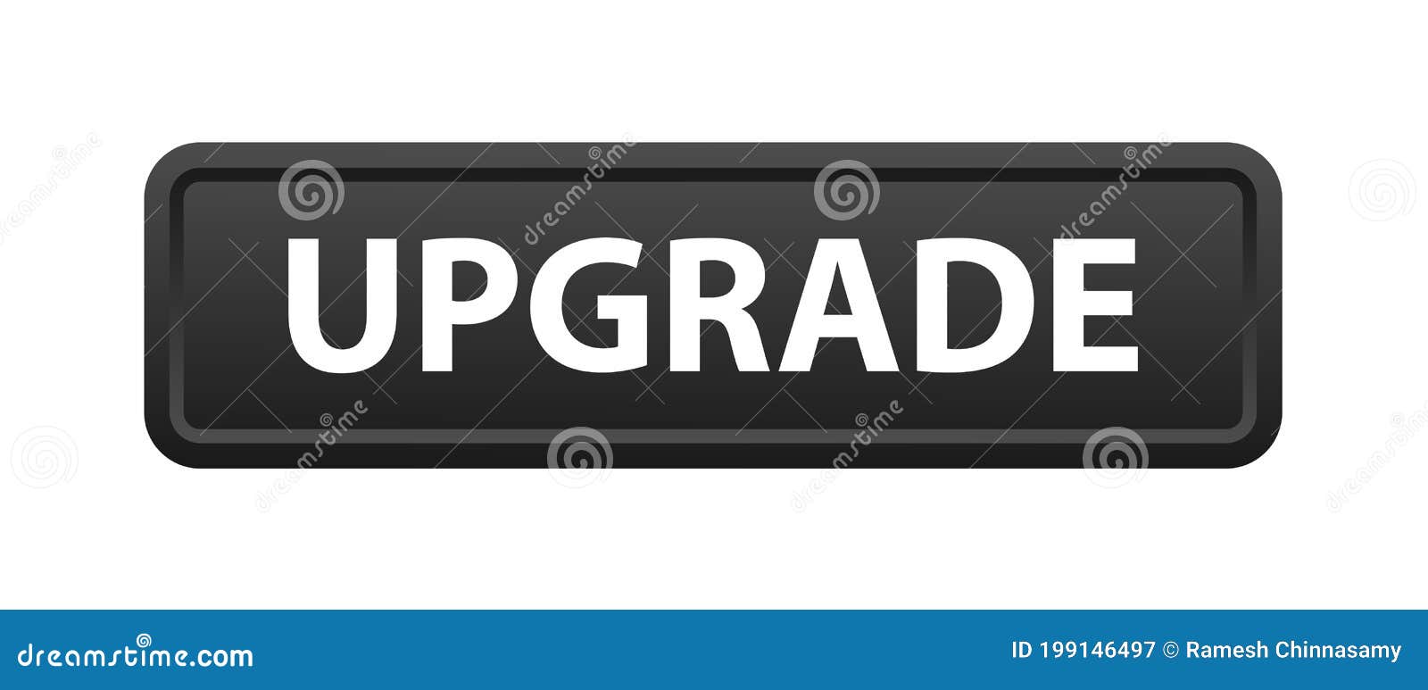 Upgrade button stock vector. Illustration of change - 199146497