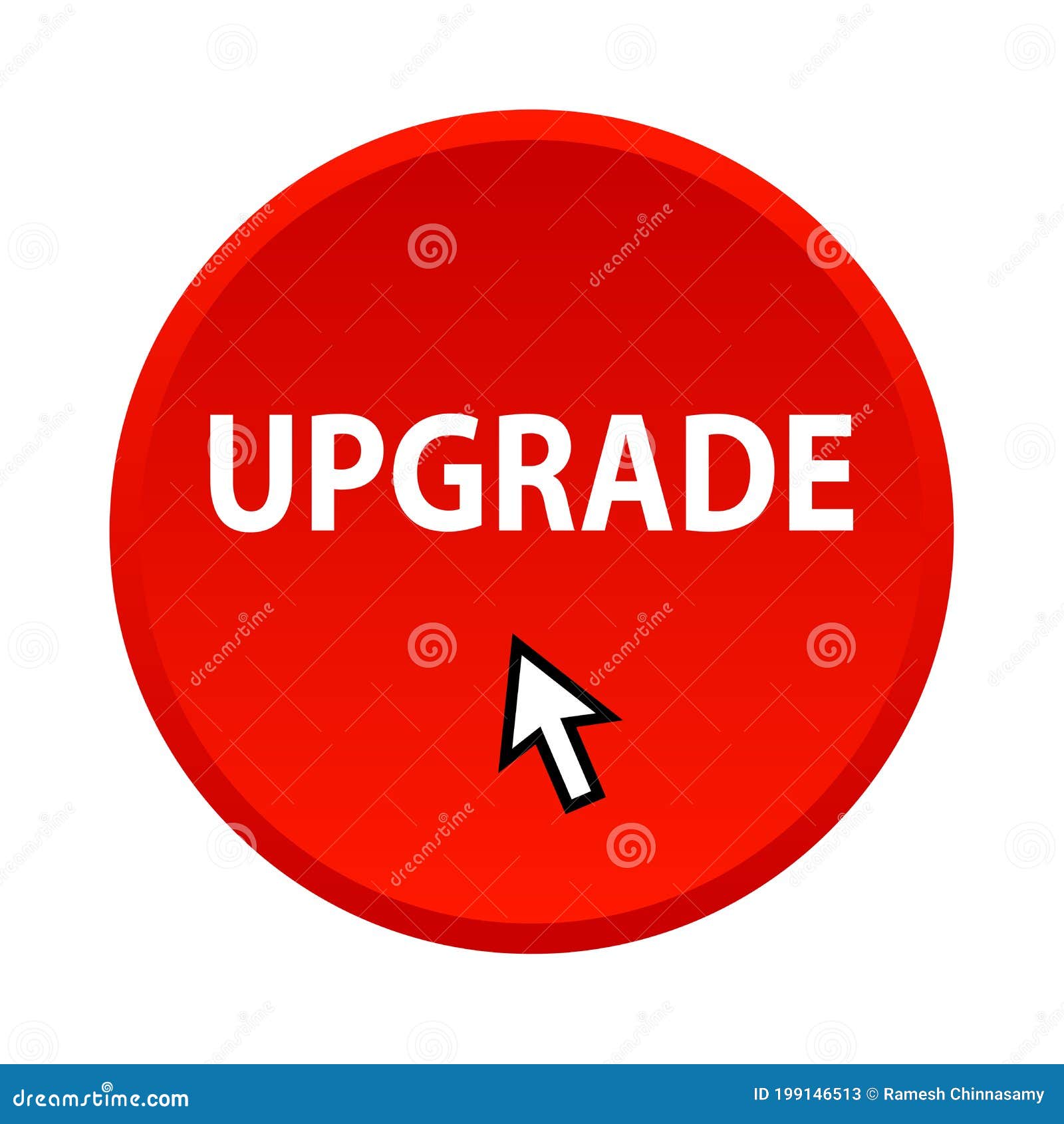 Upgrade button stock vector. Illustration of cursor - 199146513