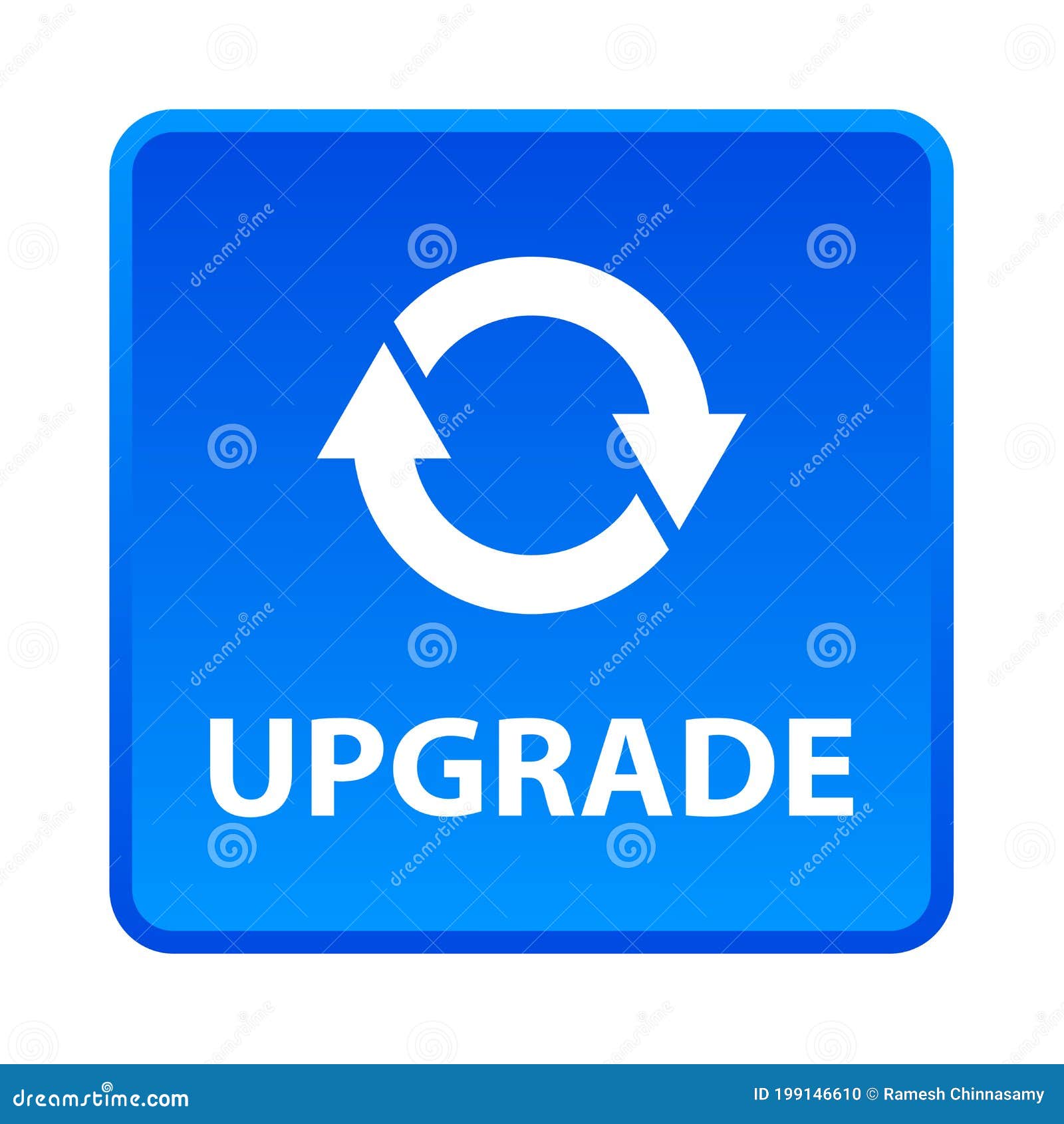 Upgrade button stock vector. Illustration of button - 199146610